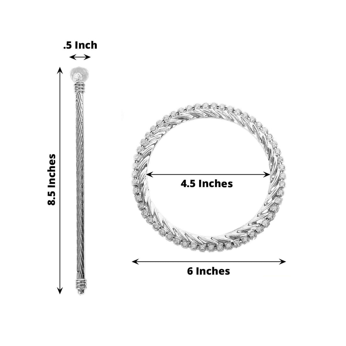 Set of 2 Silver Acrylic Curtain Tie Backs | eFavormart