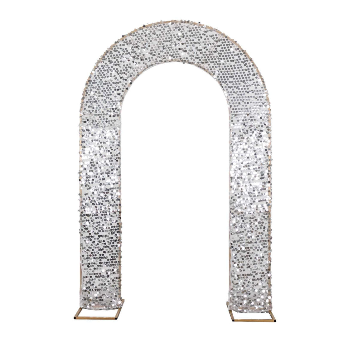 Silver Sequin Arch Backdrop 8ft | eFavormart