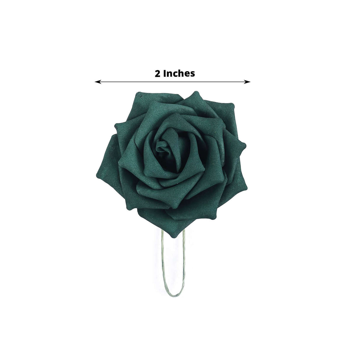 24 Hunter Emerald Green Foam Roses 2" | eFavormart