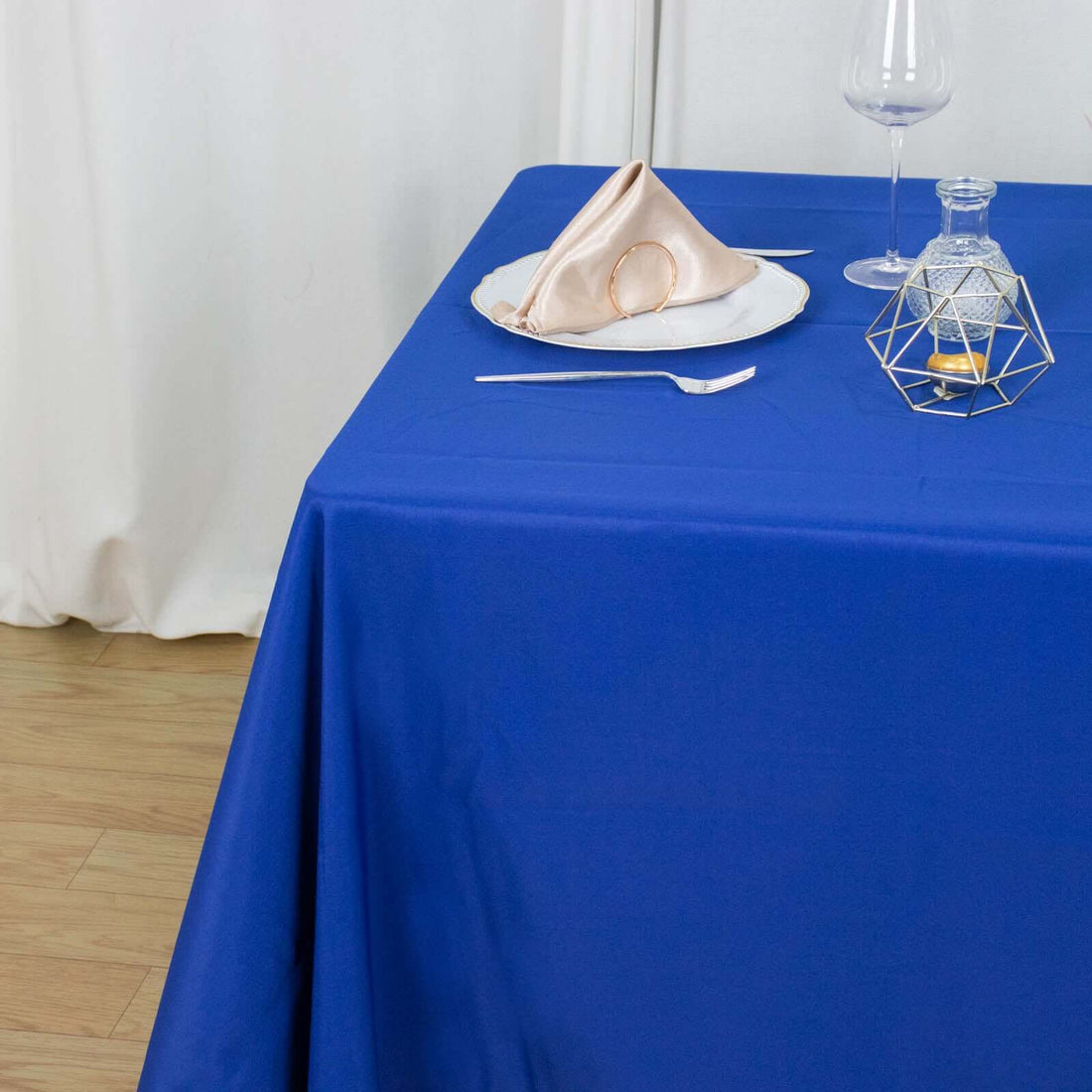 Premium Polyester Tablecloth 70"x70" Royal Blue | eFavormart