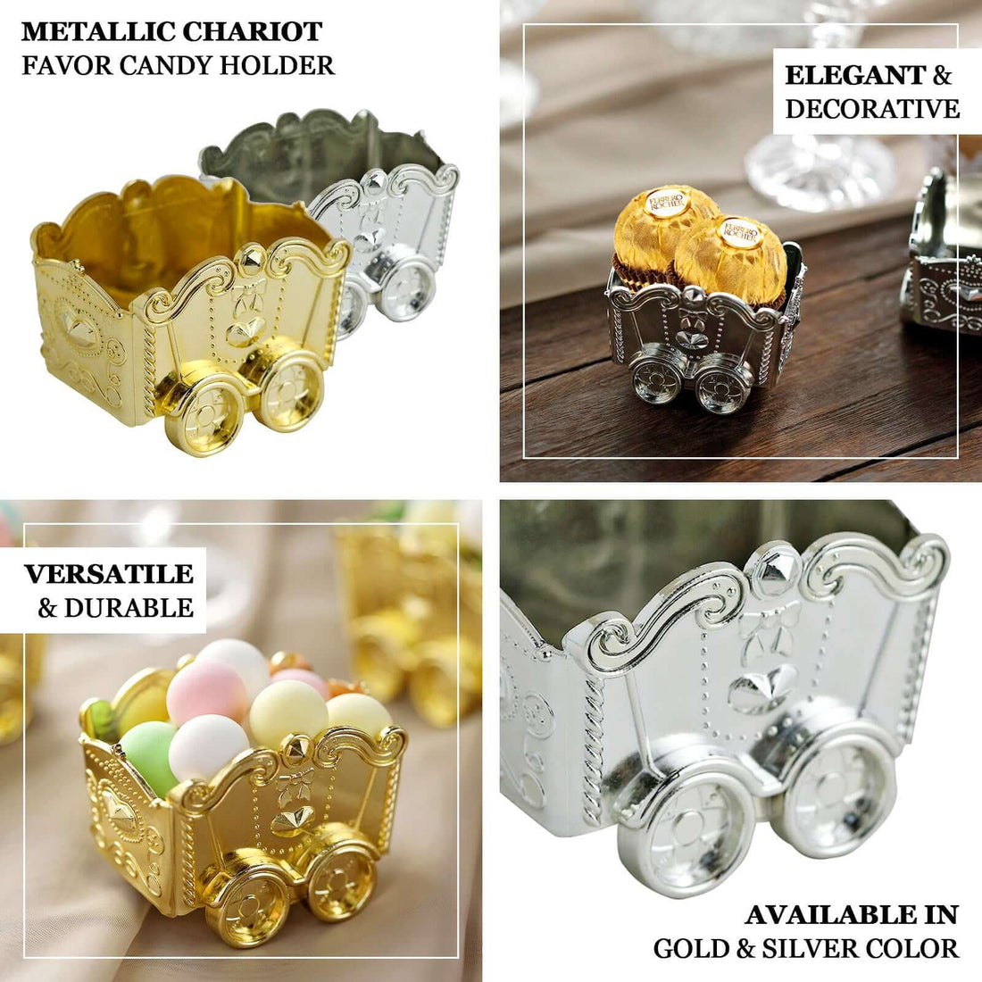Silver Chariot Party Favor & Candy Boxes | eFavormart