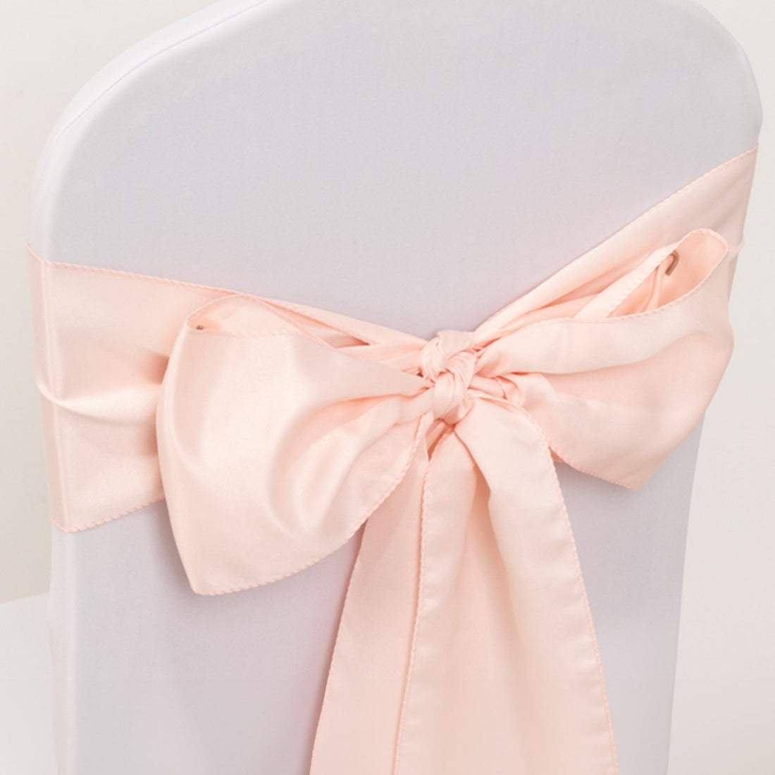 Lamour Satin Chair Sashes 6"x106" Blush | eFavormart