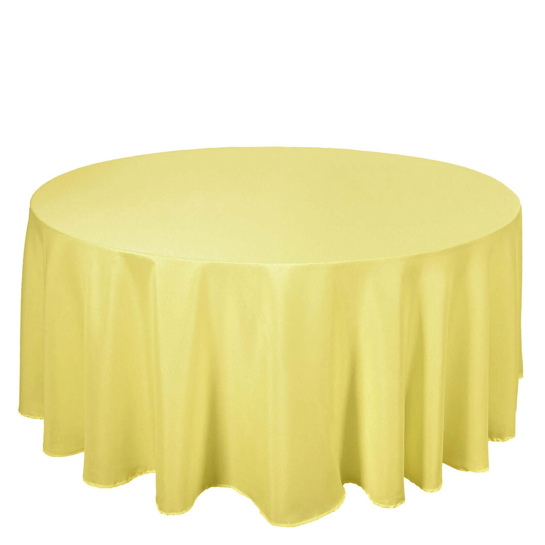 Polyester Round Tablecloth 120" Yellow | eFavormart
