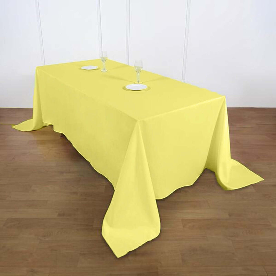 Polyester Tablecloth 90"x132" Yellow | eFavormart
