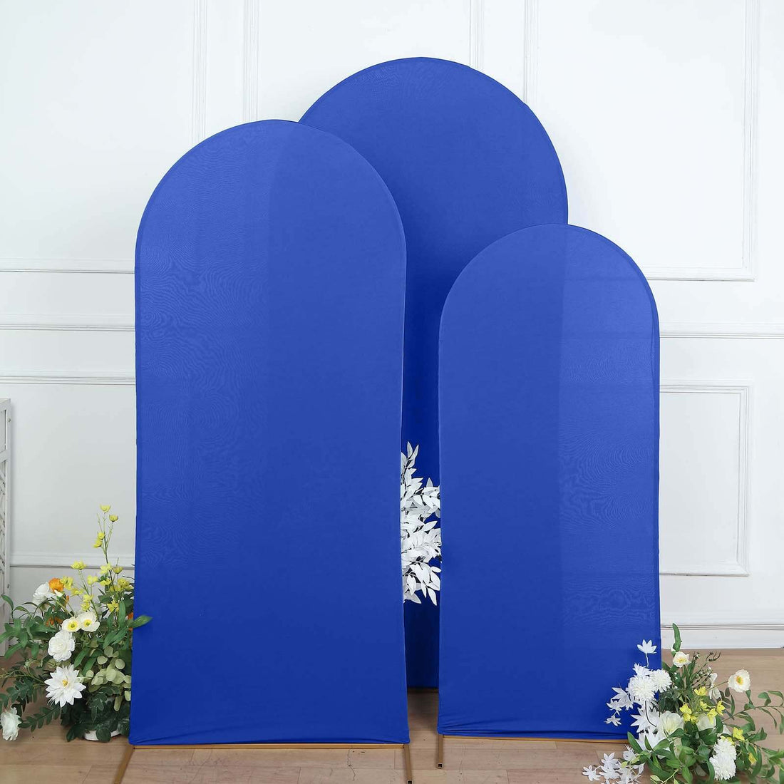 Set of 3 Matte Royal Blue Wedding Arch Covers | eFavormart