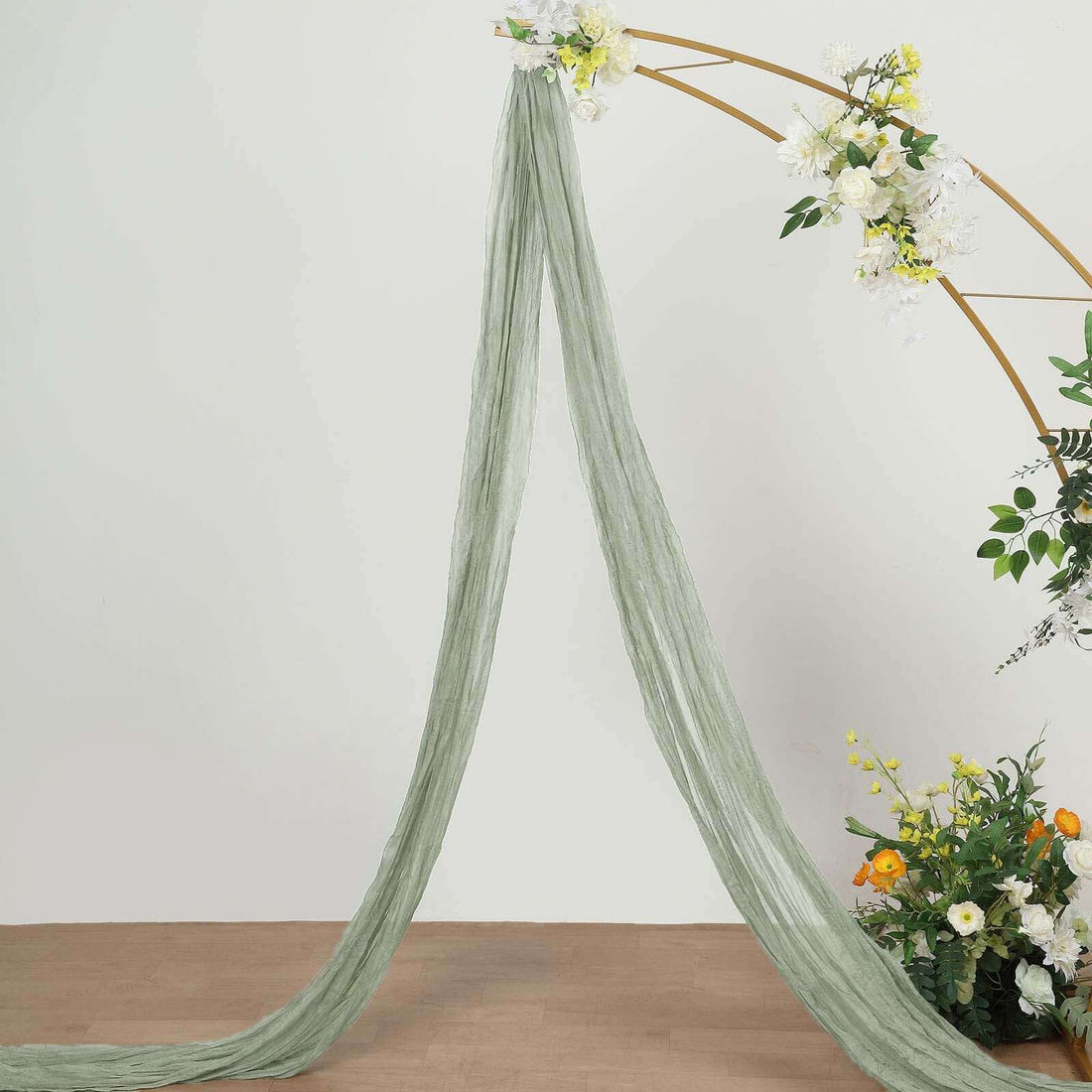 Dusty Sage Green Gauze Cheesecloth Draping Fabric 20ft | eFavormart