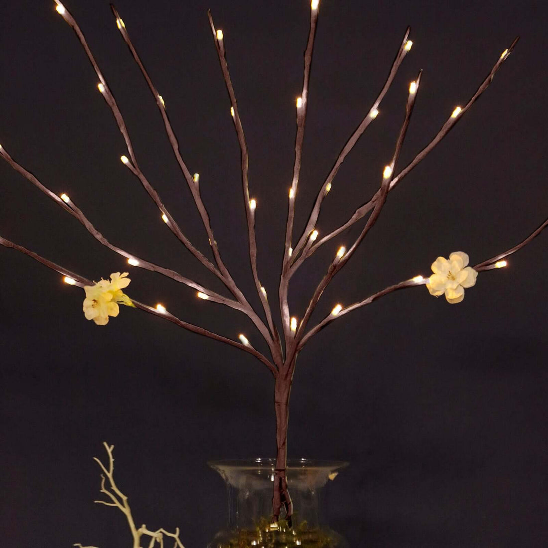 LED Tree Twig Lights Artificial Brown 28.5" | eFavormart