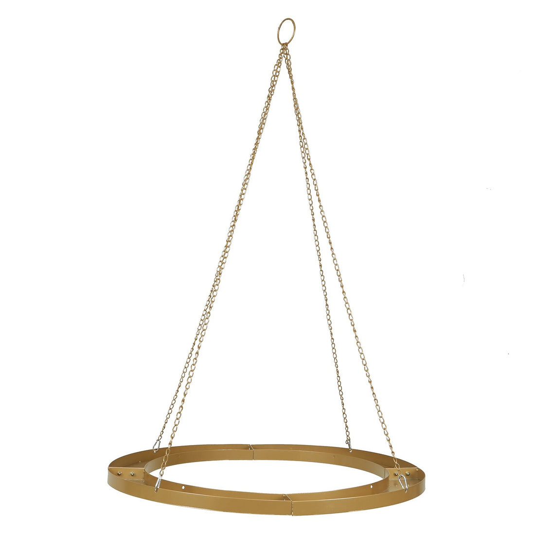 32" Hanging Metal Gold Floral Chandelier Frame | eFavormart