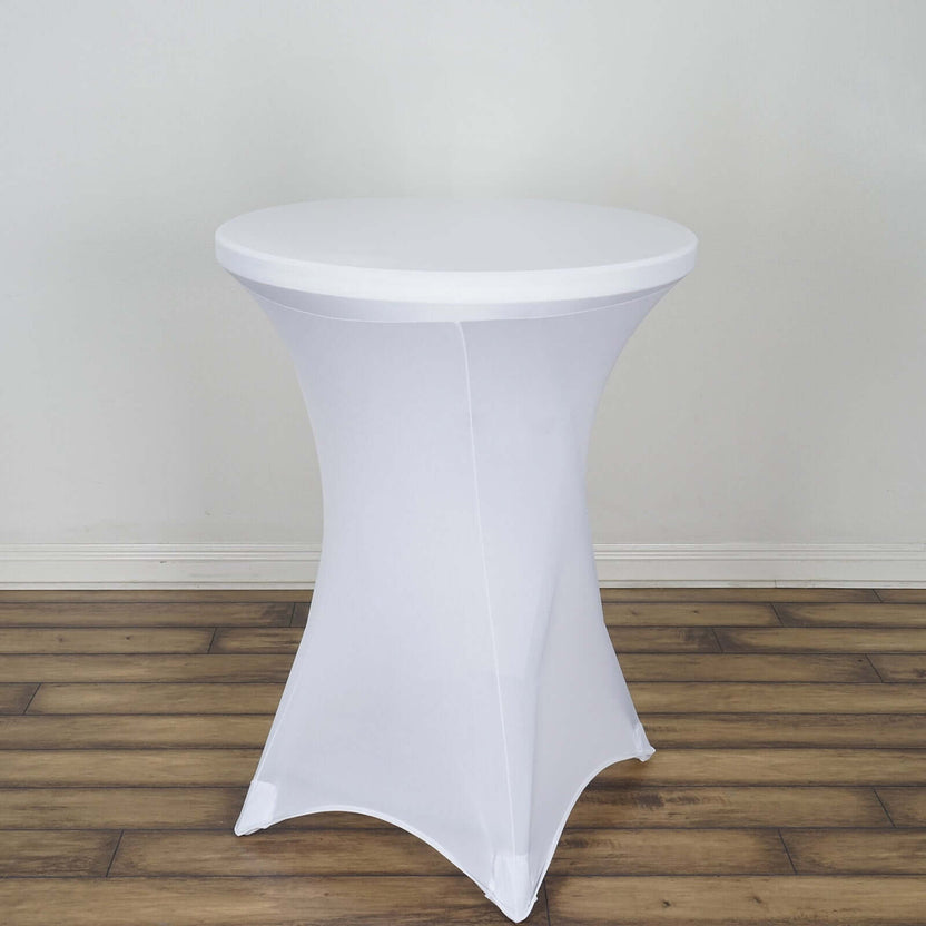 Highboy Spandex Table Cover 24"-32" White | eFavormart
