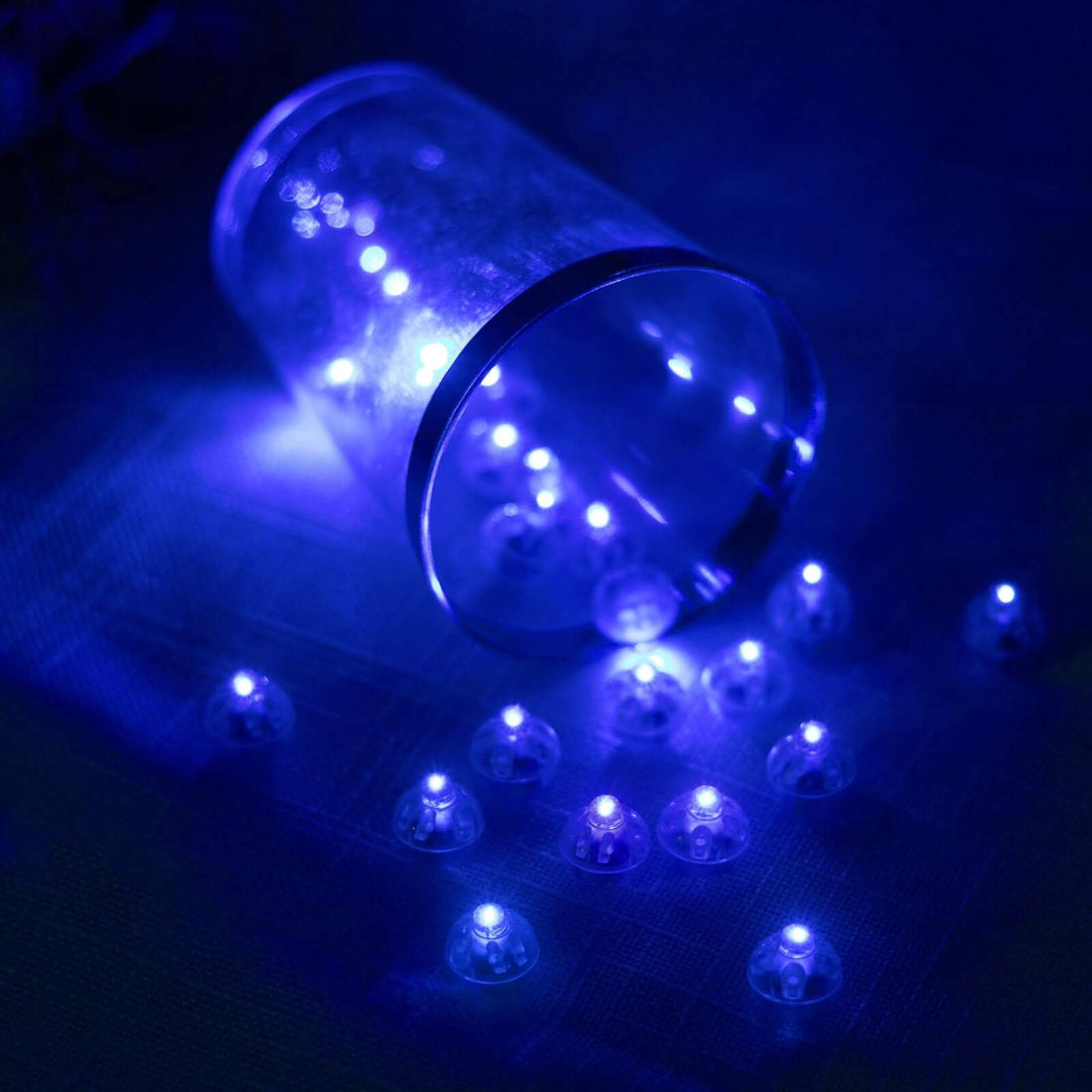 LED Mini Balloon Lights Round Light Blue 0.5" | eFavormart