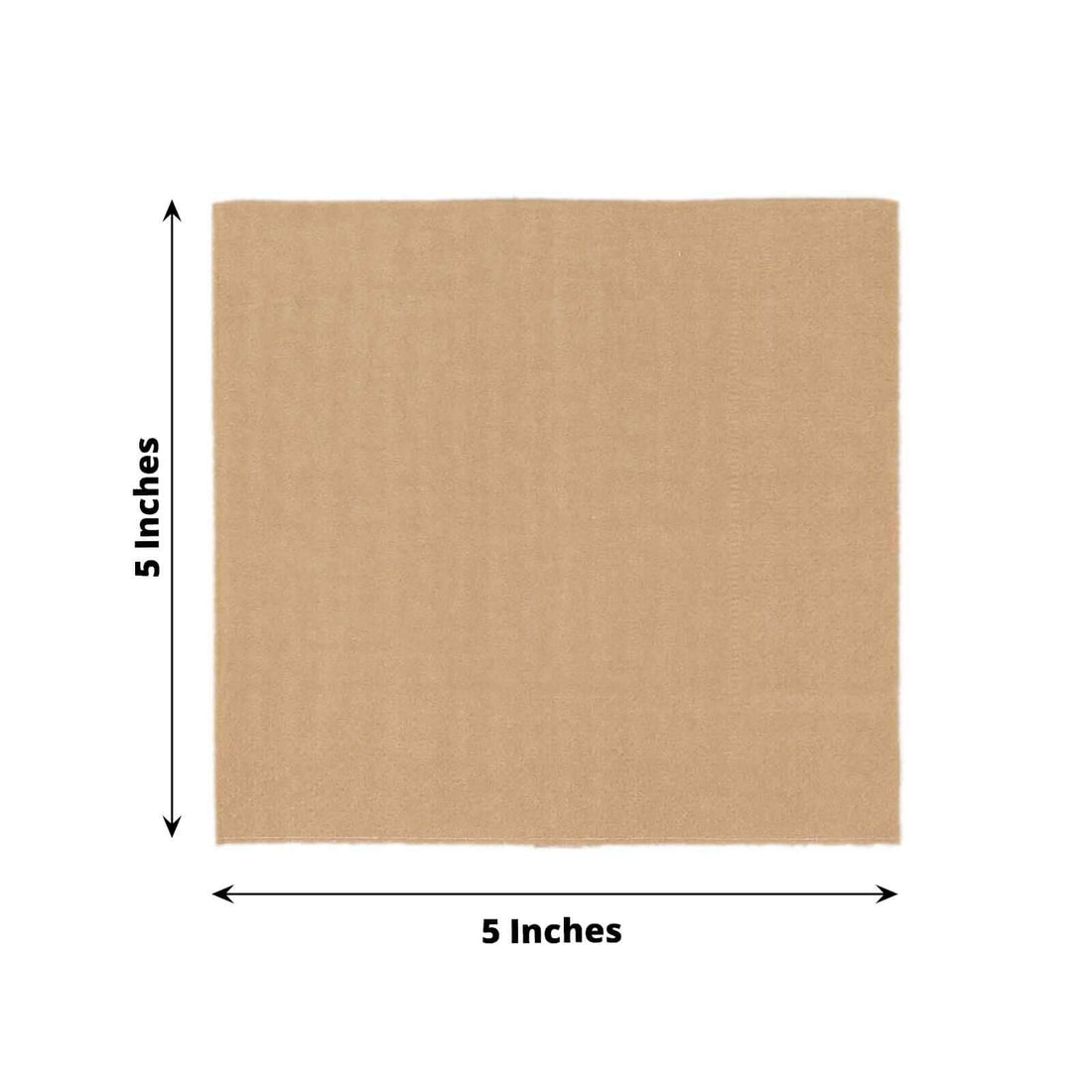 Disposable Paper Beverage Napkins 5"x5" Natural | eFavormart