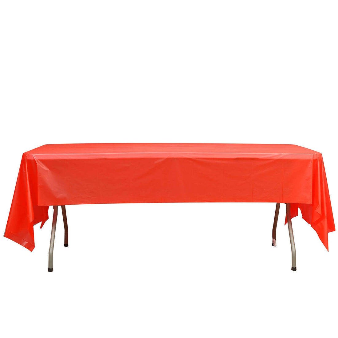 Plastic Rectangle Table Covers 54"x108" Red | eFavormart