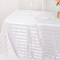 Satin Stripe Tablecloth 90"x132" White | eFavormart