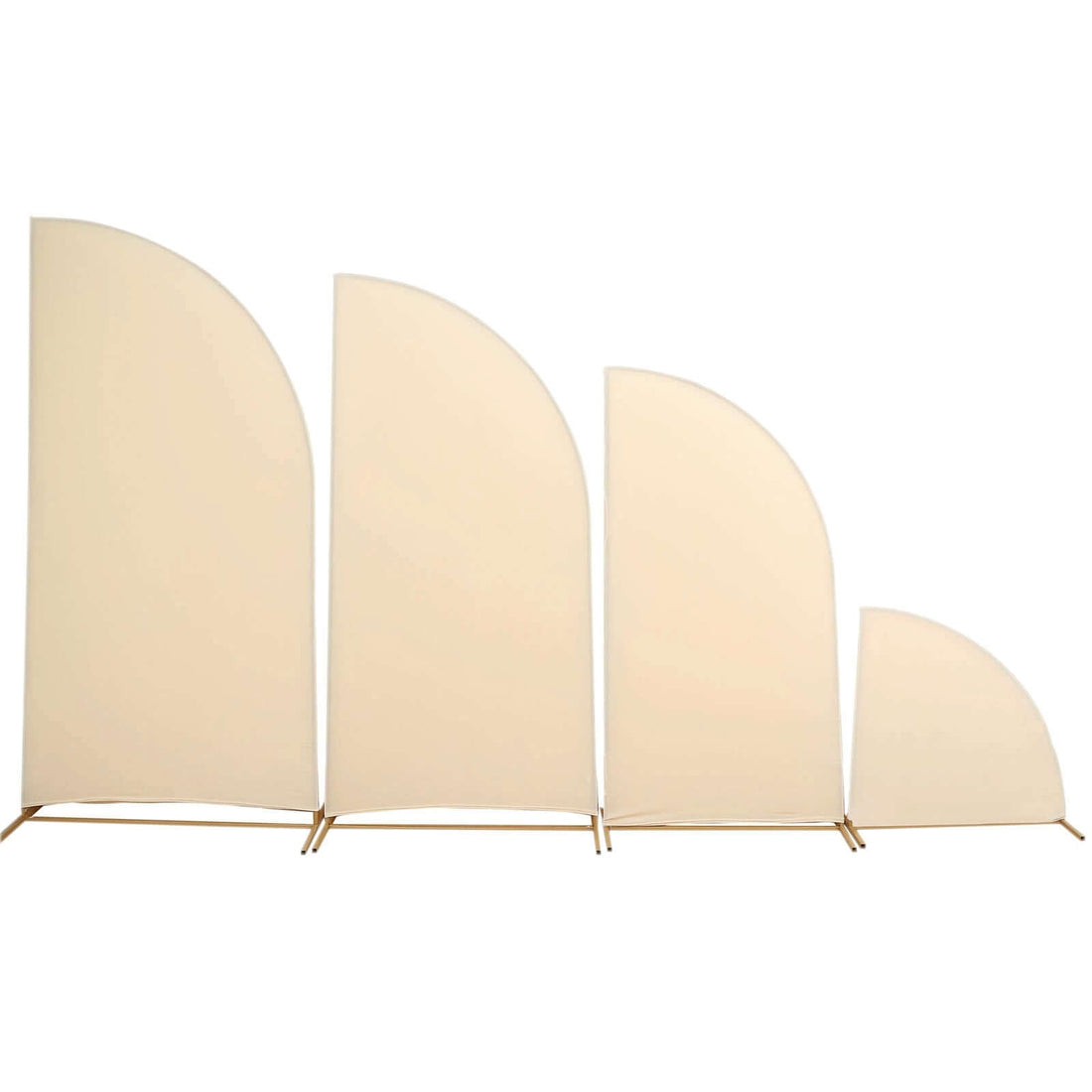 Beige Fitted Spandex Wedding Arch Covers Set | eFavormart