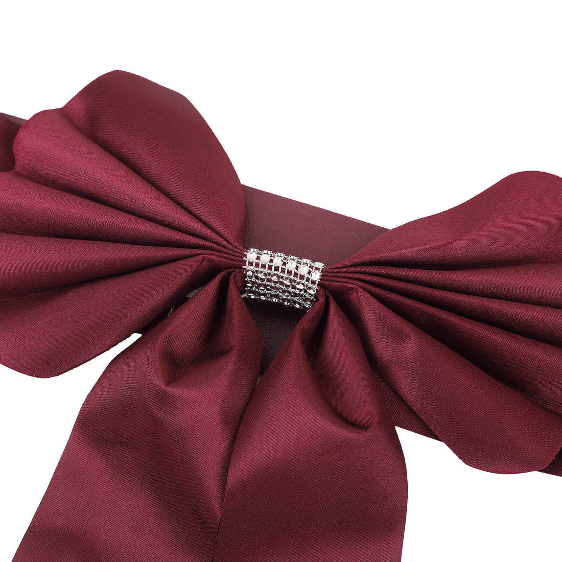 Buckles Satin Chair Sashes Burgundy | eFavormart