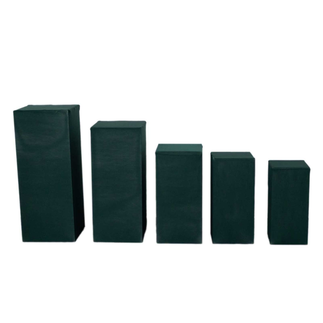 5 Hunter Emerald Green Spandex Pillar Prop Covers | eFavormart