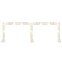Freestanding Gold Over the Table Stand 6ftx16ft | eFavormart