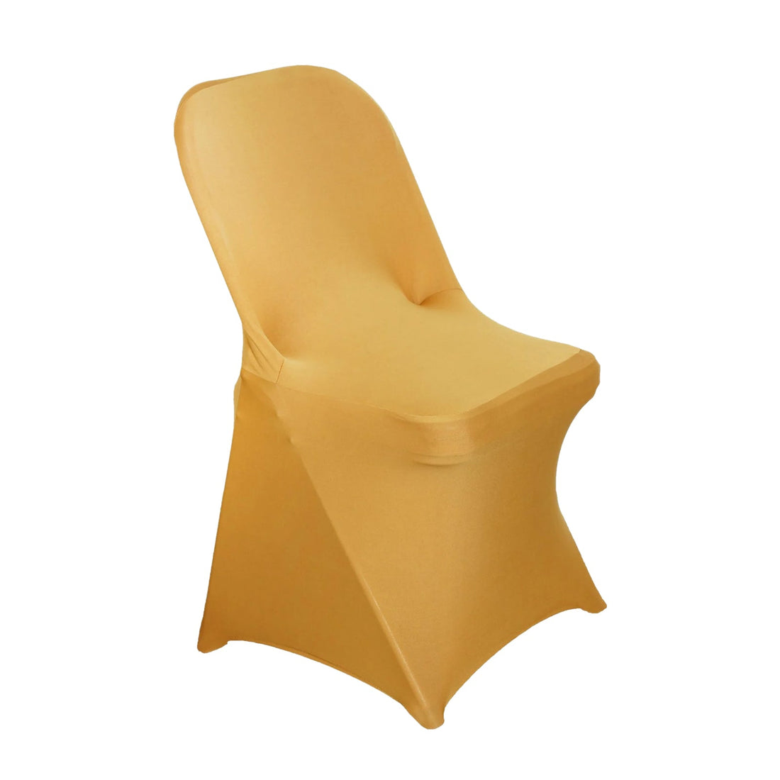 10 Pack Spandex Folding Chair Cover Gold | eFavormart
