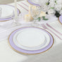 Lavender Round Charger Plates 13" with Gold Rim | eFavormart