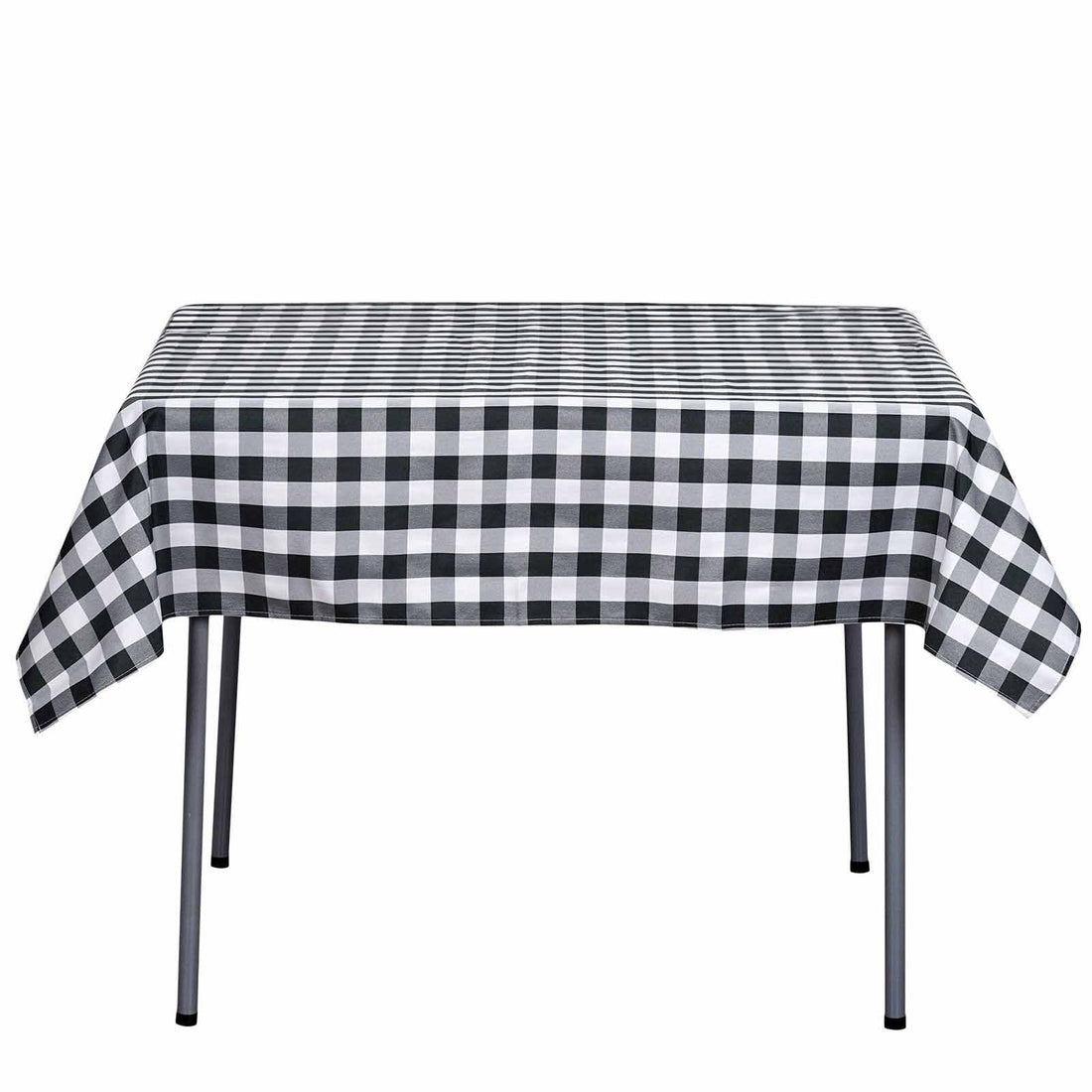 Checkered Overlay 54"x54" White/Black | eFavormart