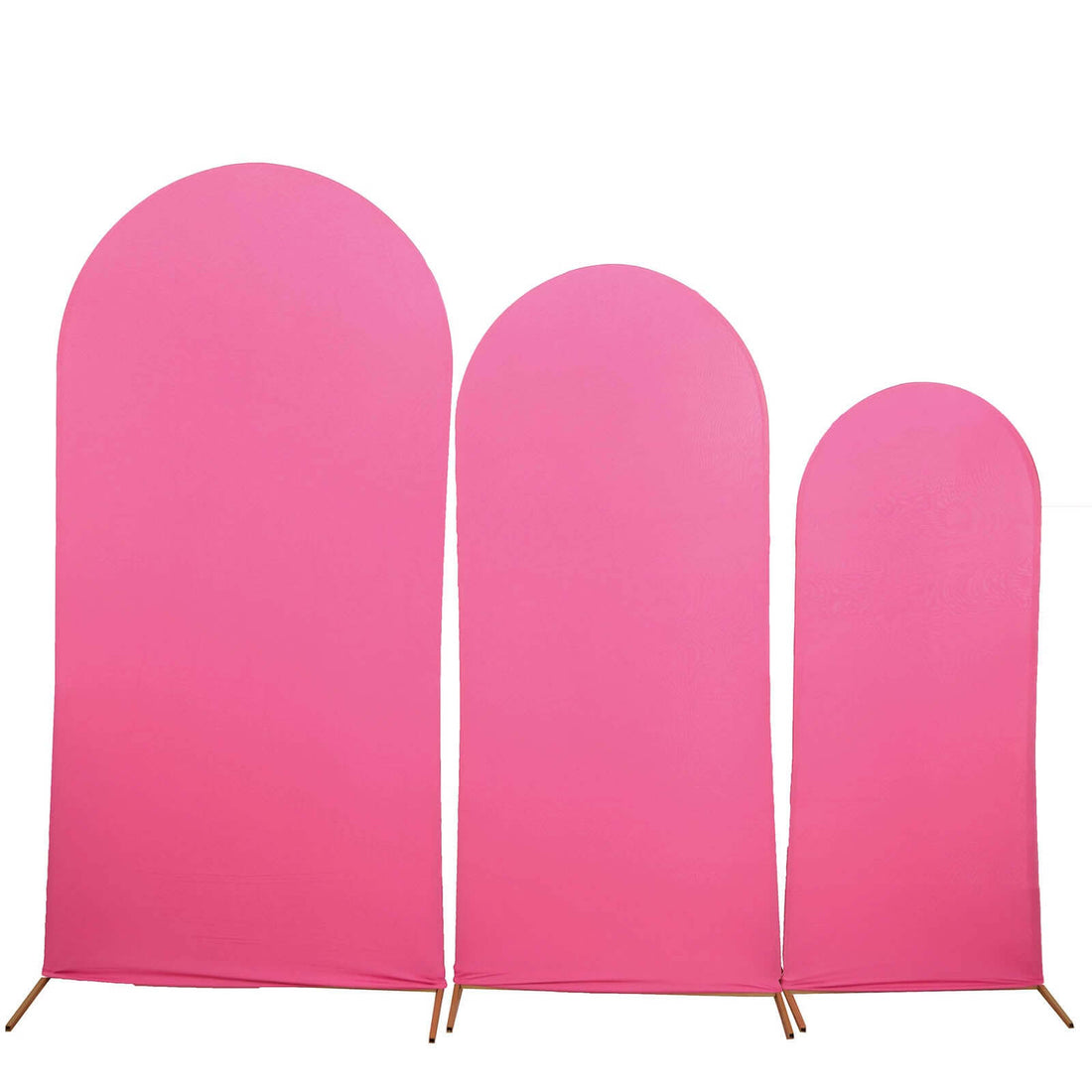 Set of 3 Matte Fuchsia Wedding Arch Covers | eFavormart