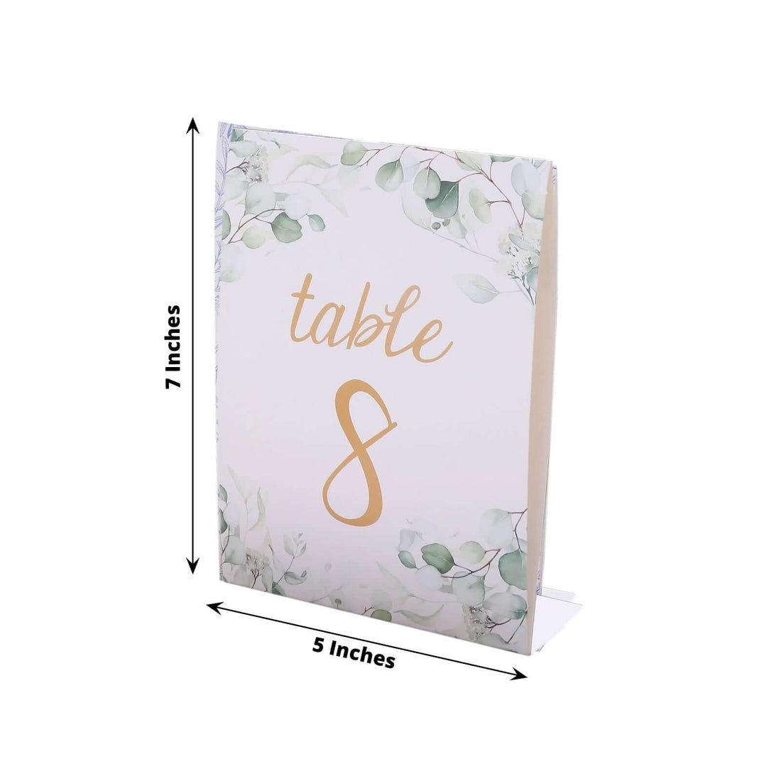 Table Numbers Eucalyptus Leaves Design 7" | eFavormart