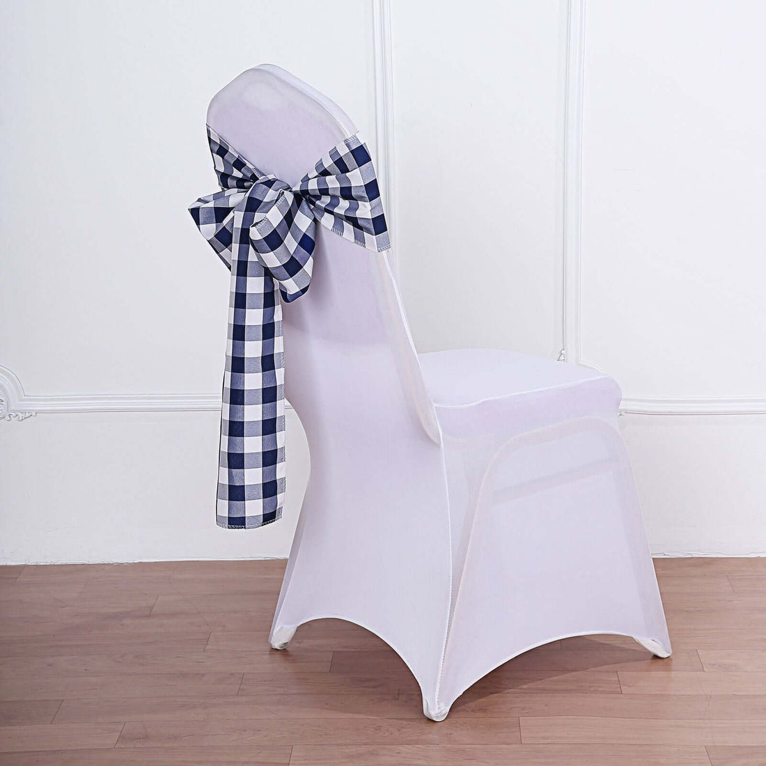 Polyester Sashes 6"x108" Navy Blue/White | eFavormart