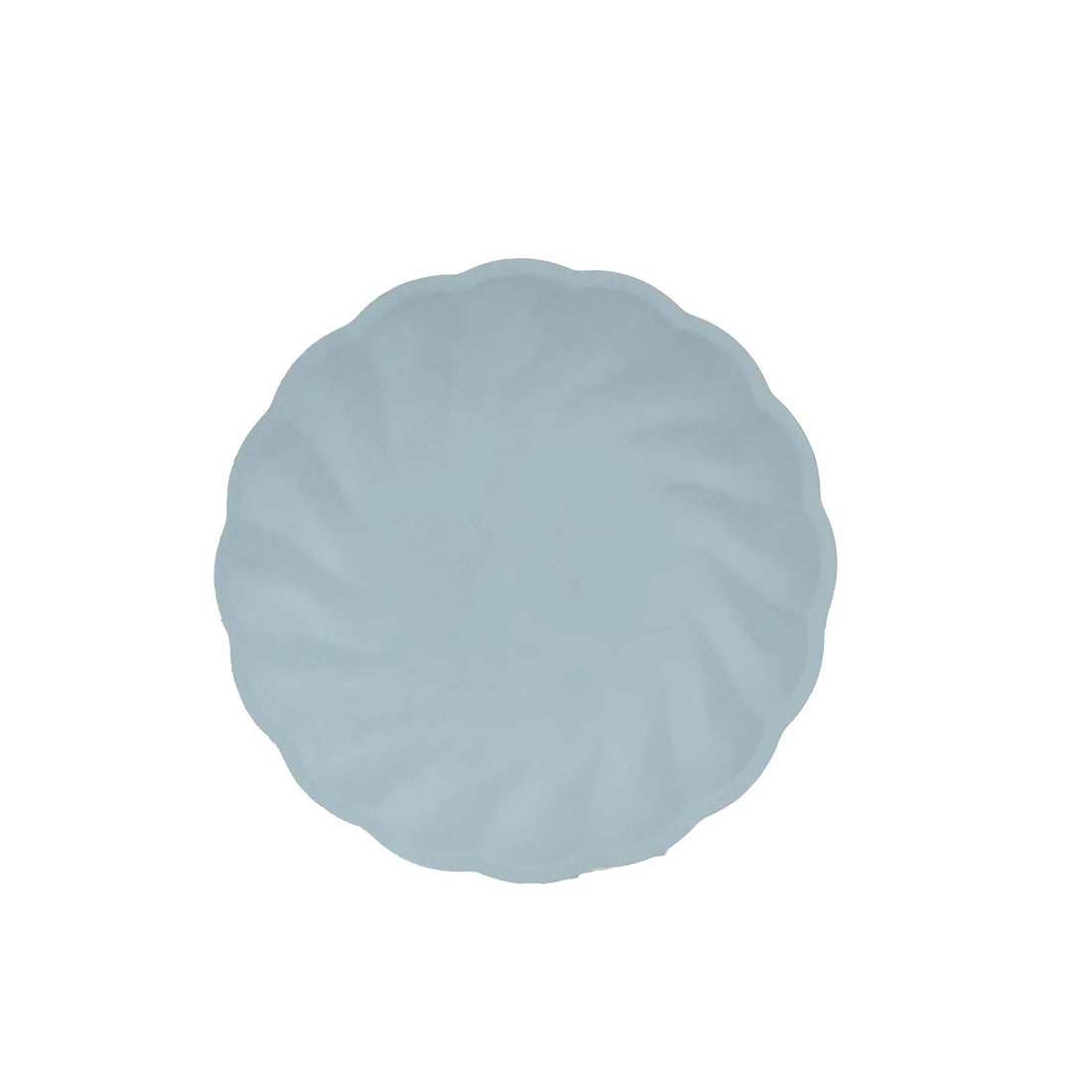 20 Pack Compostable Dessert Plates Light Blue 7" Bamboo | eFavormart