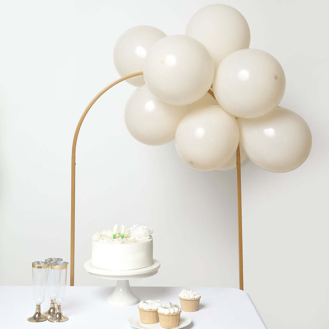 25-Pack Matte Beige Latex Balloons | eFavormart