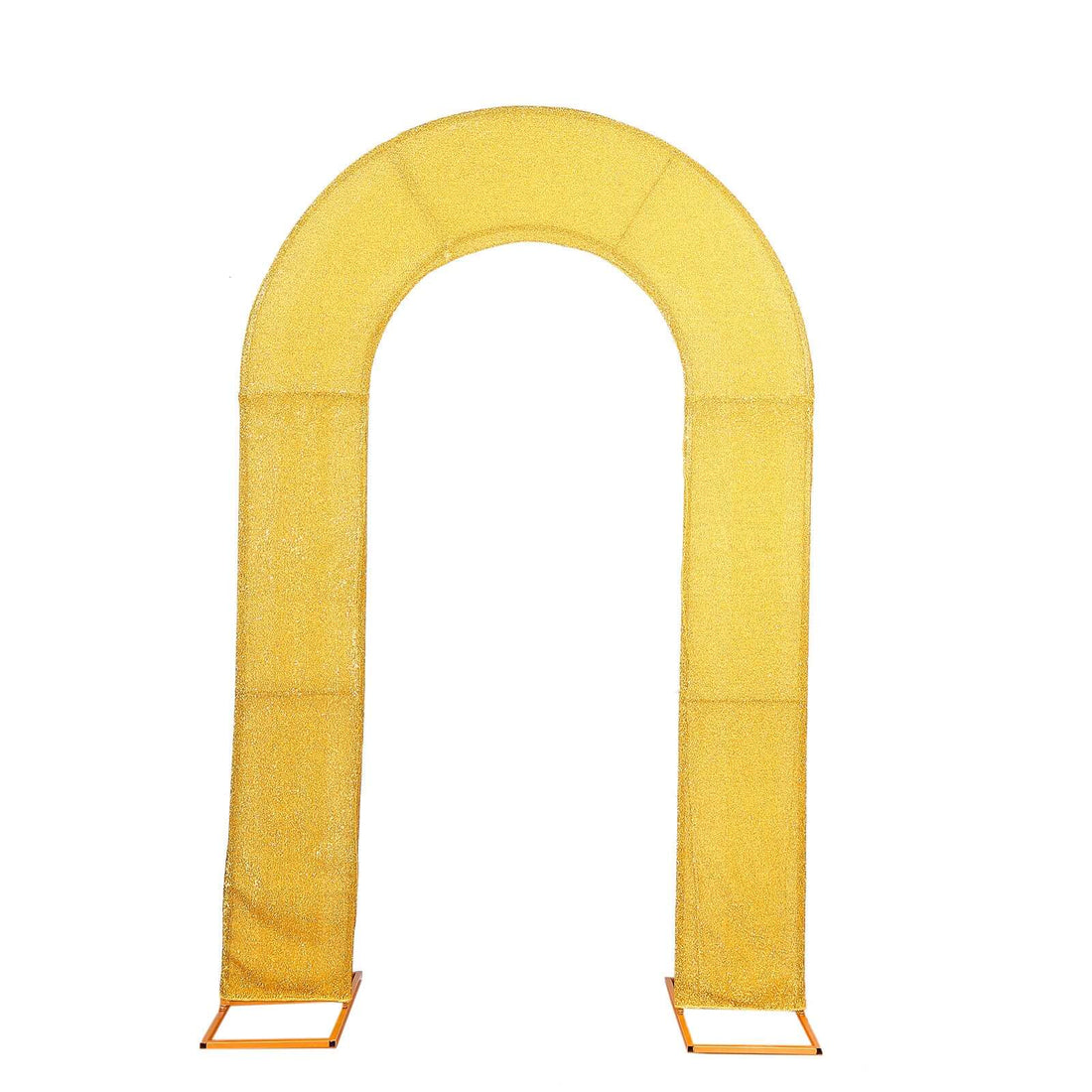 Gold Spandex Fitted Wedding Arch Cover | eFavormart