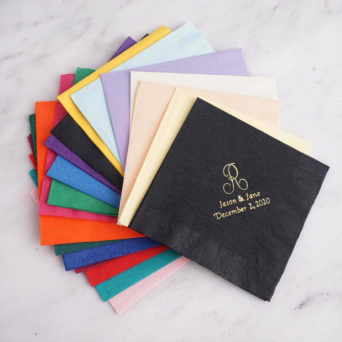 Personalized Paper Cocktail Napkins with Monogram | eFavormart