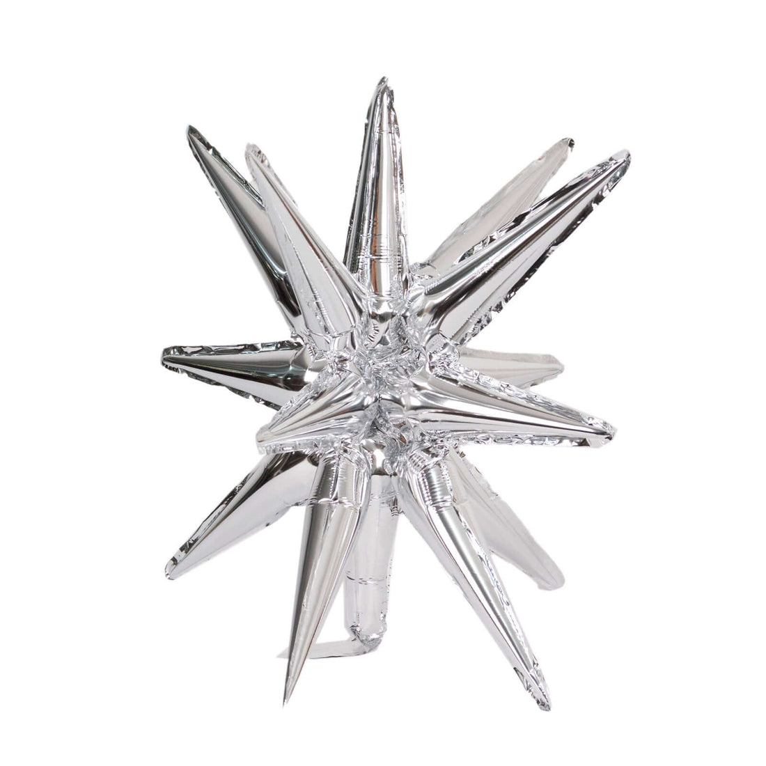 5-Pack Metallic Silver Starburst Foil Balloons | eFavormart