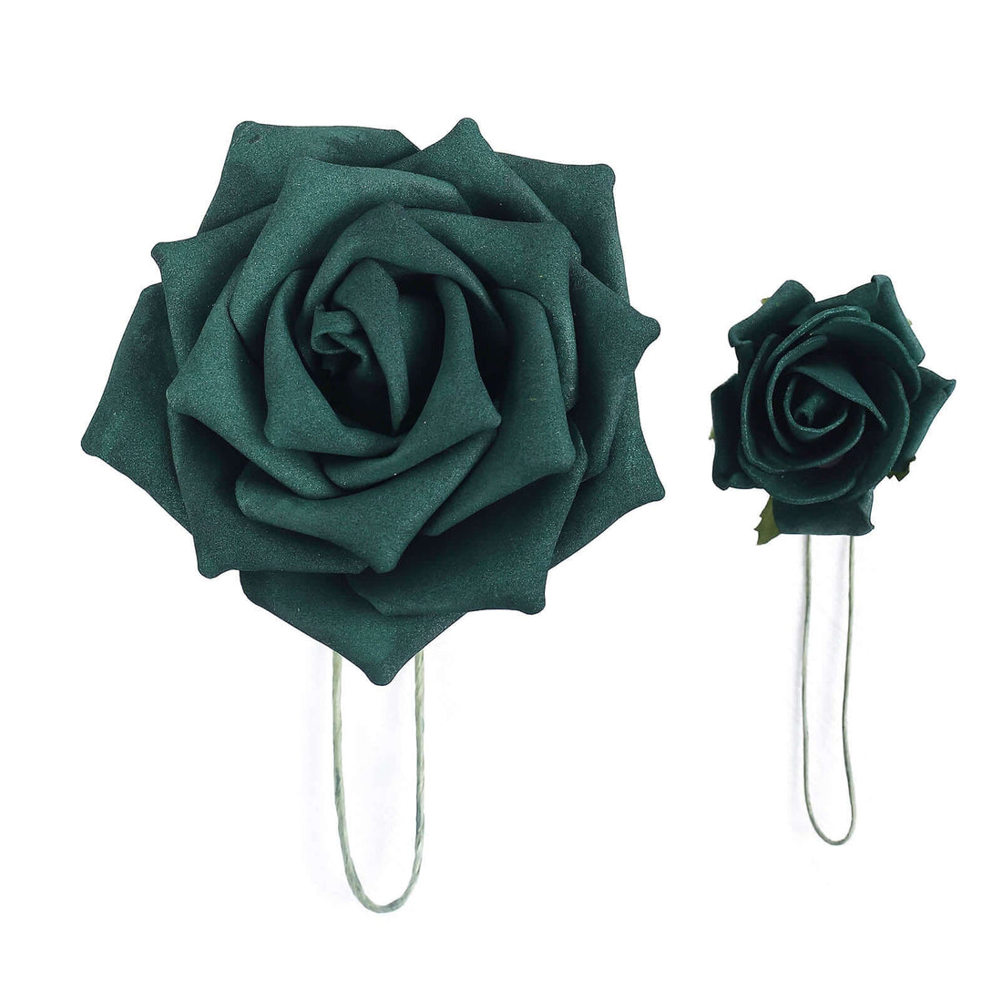 24 Hunter Emerald Green Foam Roses 2" | eFavormart