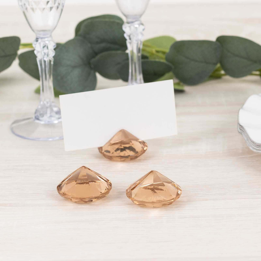 Amber Crystal Diamond Card Holders 10 Pack | eFavormart