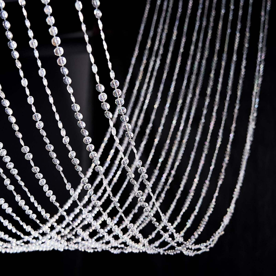 15ft Crystal Beaded Ceiling Garland Drape Curtains | eFavormart
