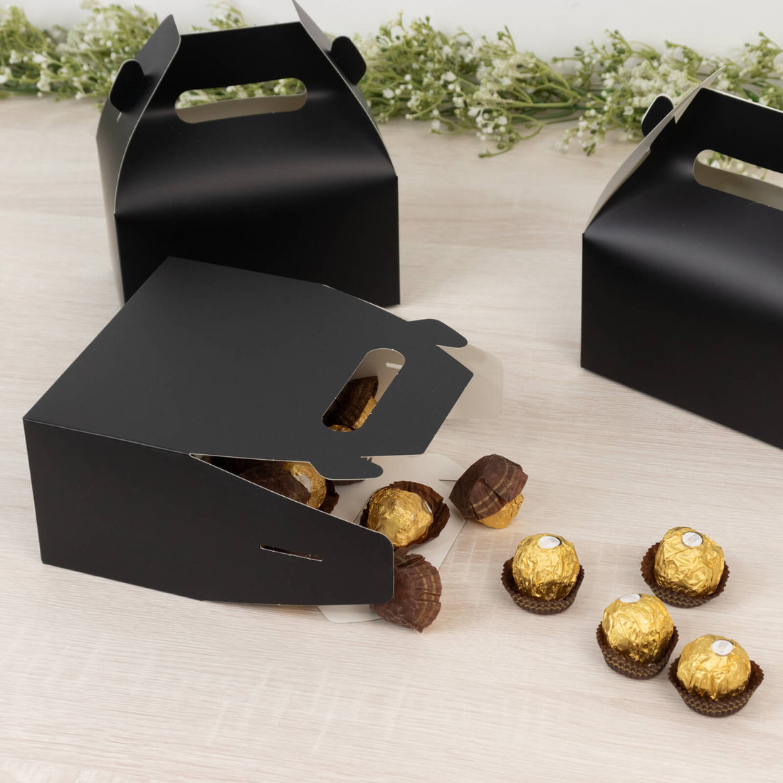 Black Gable Party Favor Boxes 25-Pack | eFavormart