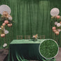 Green Fringe Polyester Backdrop Drape Curtain 8ftx8ft | eFavormart