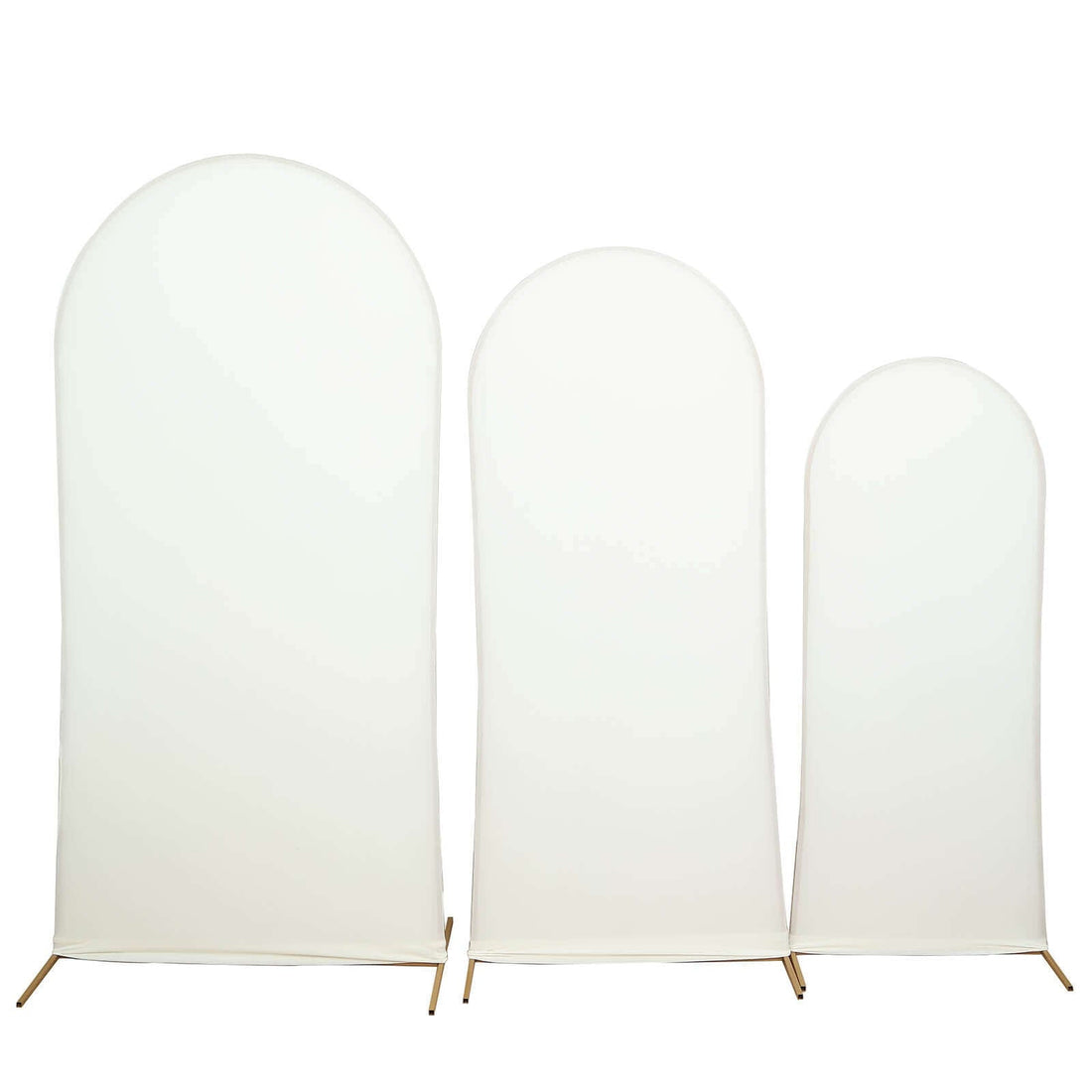 Matte Ivory Spandex Wedding Arch Covers Set | eFavormart