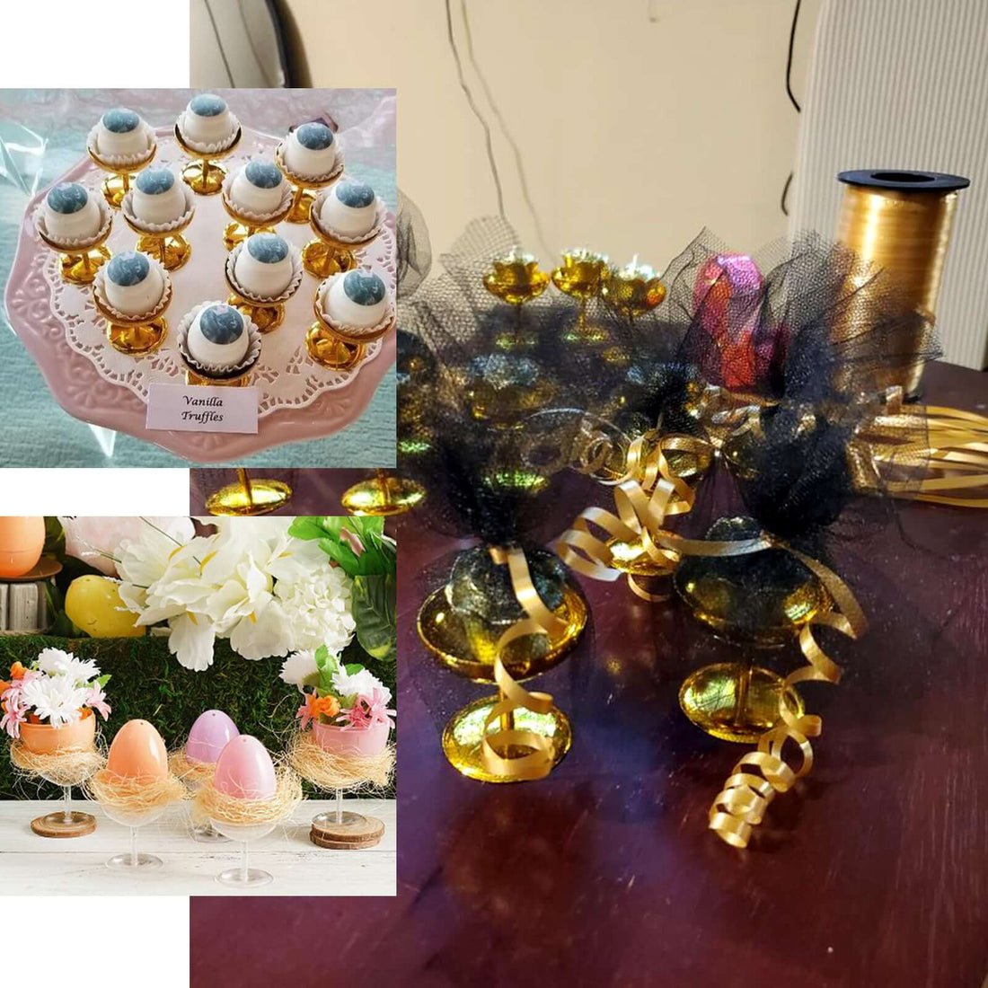 Plastic Dessert Cup Candy Dishes 2" Gold | eFavormart