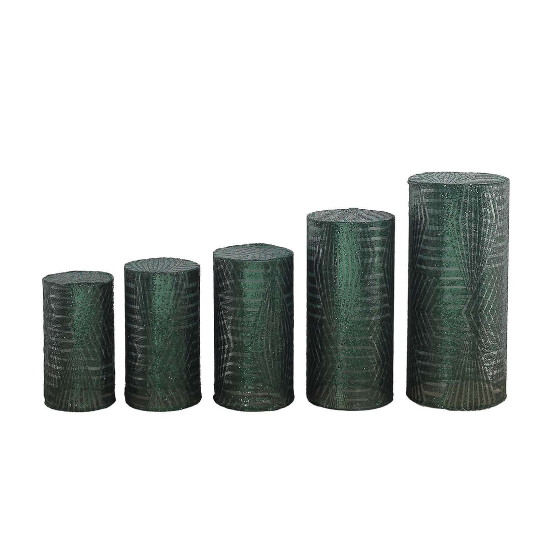 5 Green Sequin Mesh Cylinder Pillar Prop Covers | eFavormart