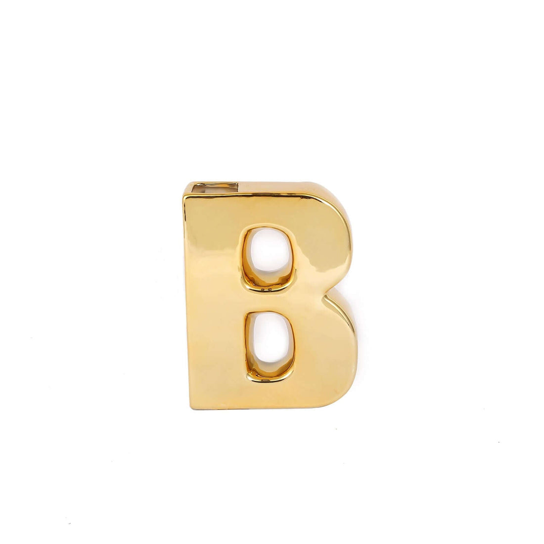 6" Ceramic Vase Letter "B" Gold | eFavormart
