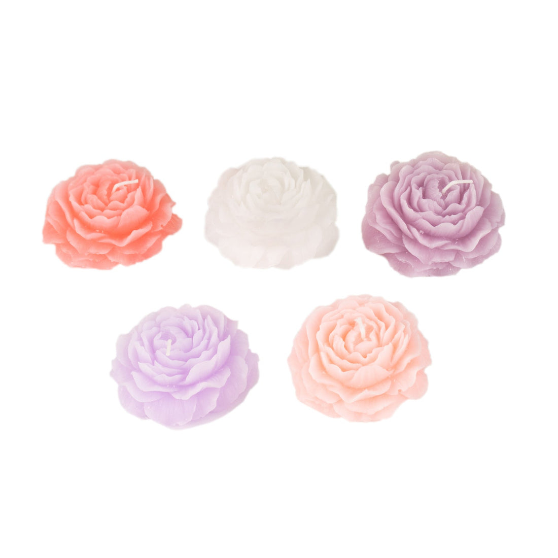 Peony Flower Floating Candles Assorted Colors 3" | eFavormart