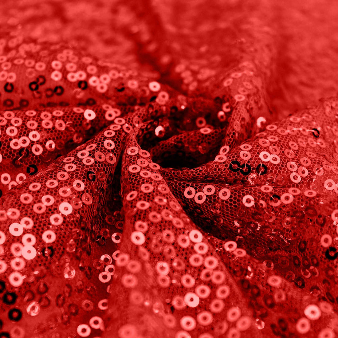 Sequin Round Tablecloth 120" Red | eFavormart