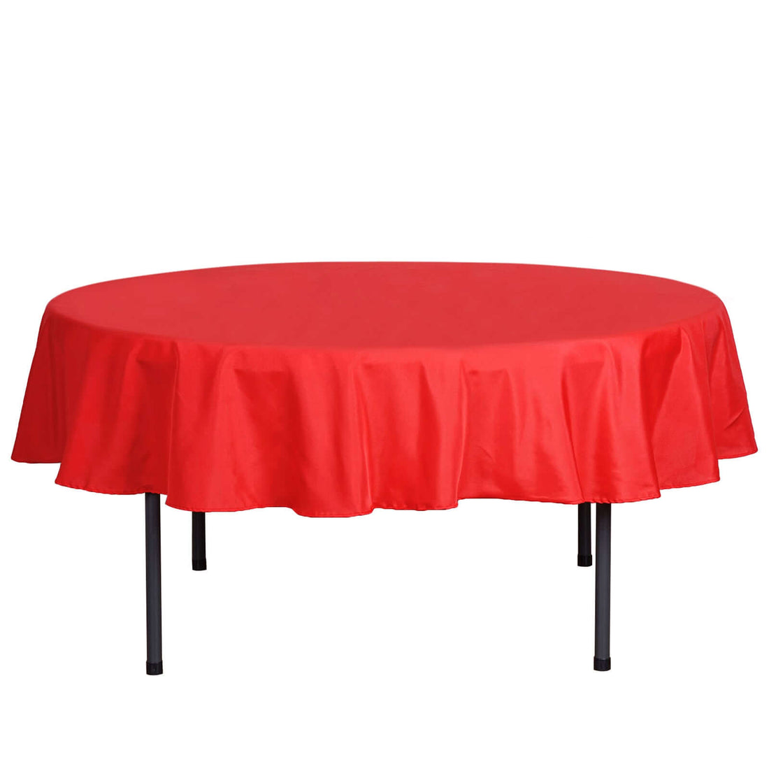 Polyester Round Tablecloth 70" Red | eFavormart