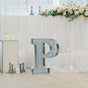 Vintage Galvanized Metal Marquee P Letter Light | eFavormart