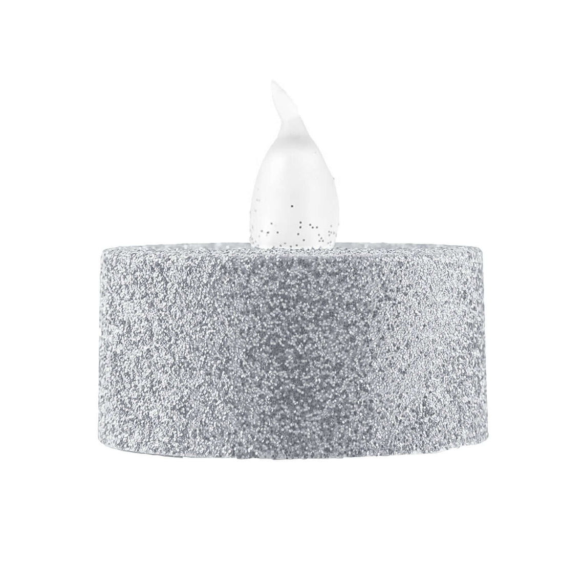 LED Tealight Candles Glitter Silver | eFavormart
