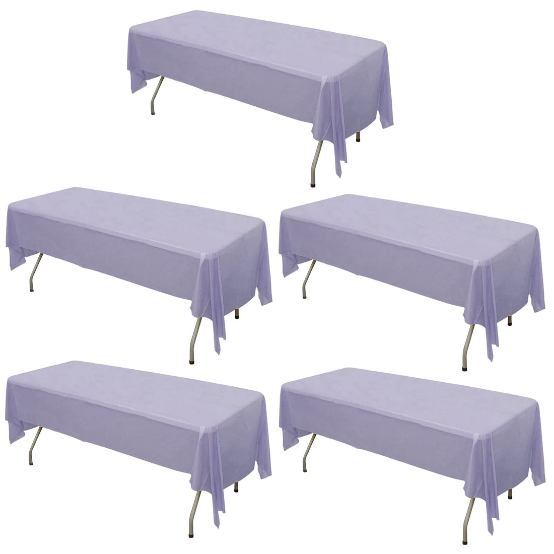 Plastic Rectangle Table Covers 54"x108" Lavender | eFavormart