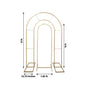 6ft & 8ft Gold Metal Double Arch Backdrop | eFavormart
