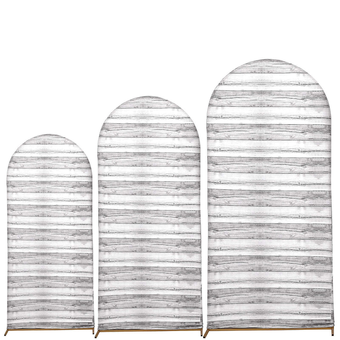 White Rustic Wood Plank Arch Covers Set | eFavormart