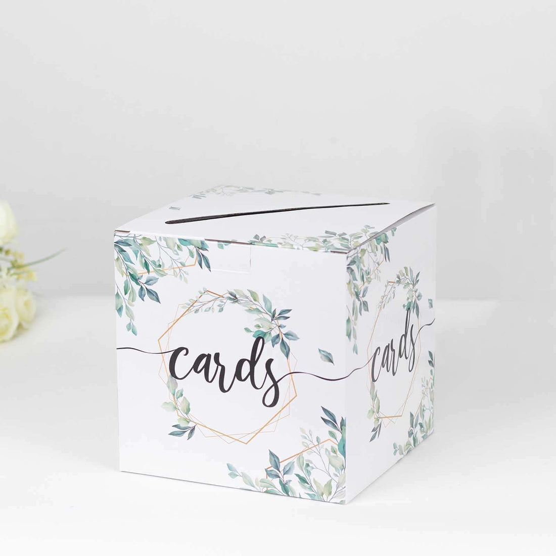 Greenery Themed Wedding Card Box 8"x8" | eFavormart
